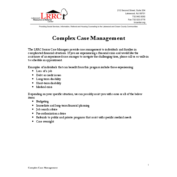 Program Information | LRRC