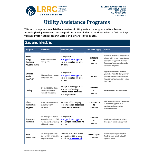 Program Information | LRRC